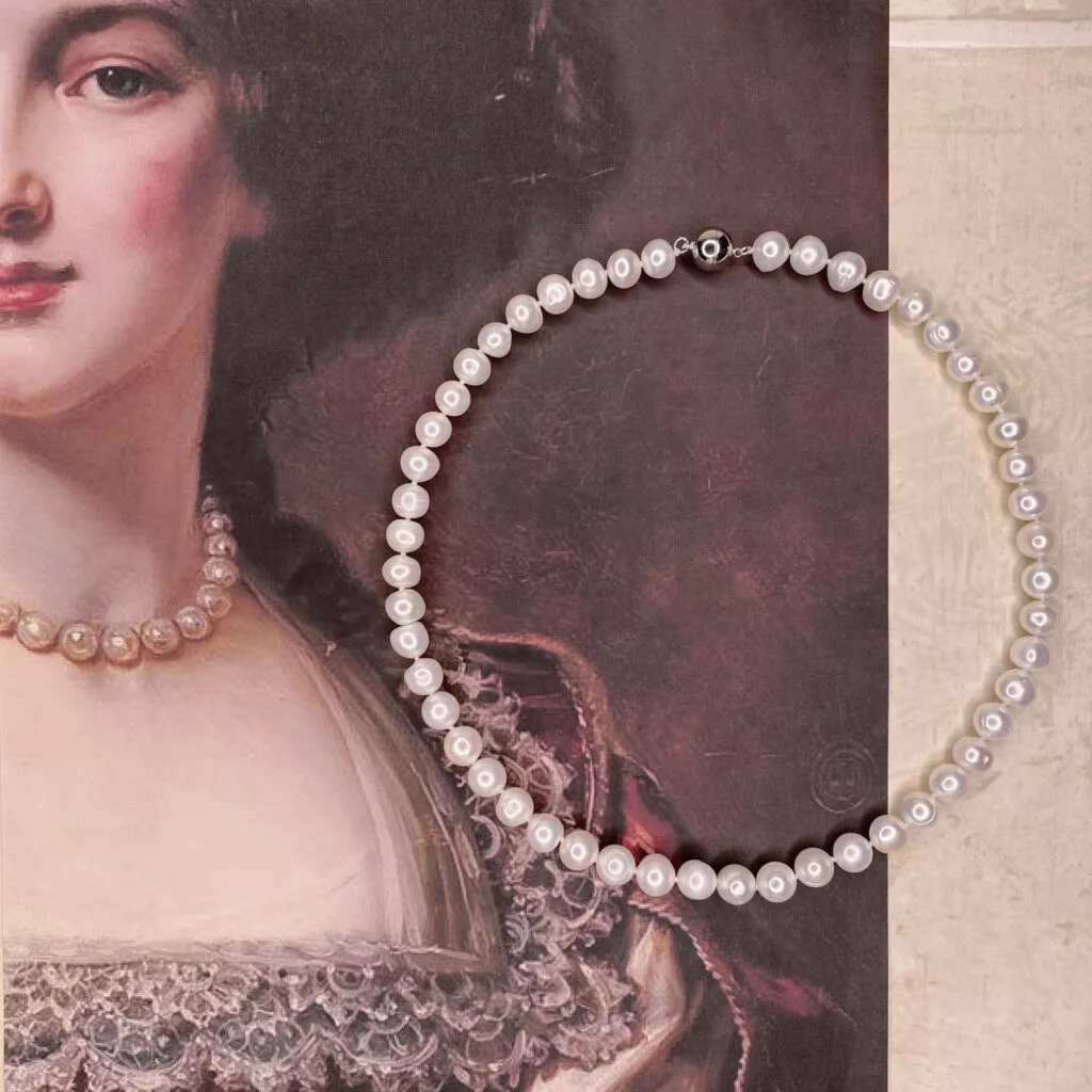 White Pearl Necklace | The Real Pearl Co