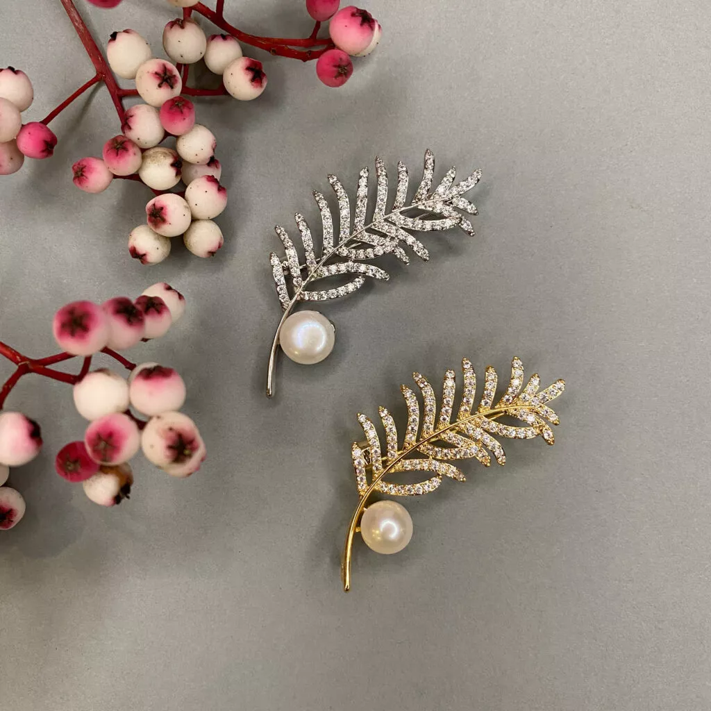 Feather and Pearl Brooches | The Real Pearl Co